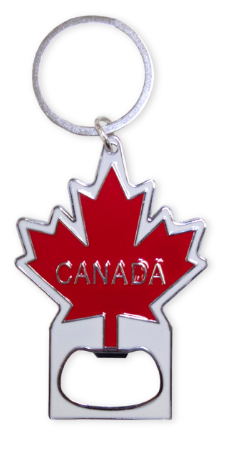 Canada Keyring Maple Leaf Die Cut Top Bottle Opener Bottom – O Canada