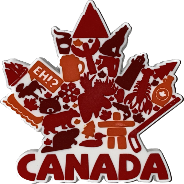 Canada Magnet Icon Maple Leaf 2D PVC – O Canada
