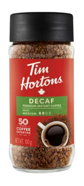 Tim Hortons Premium Instant Coffee DECAF 100g – O Canada