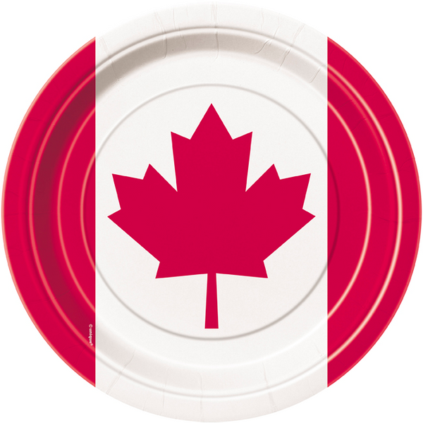 Canadian Flag Dinner Plate – O Canada