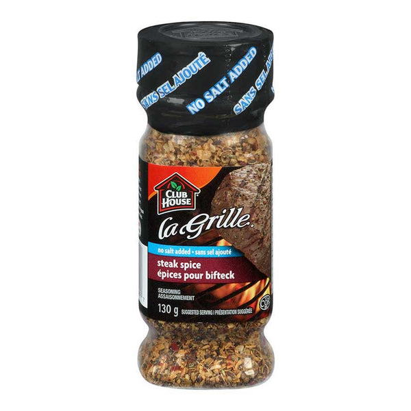 Club House- Steak Spice No Salt Added 188g – O Canada